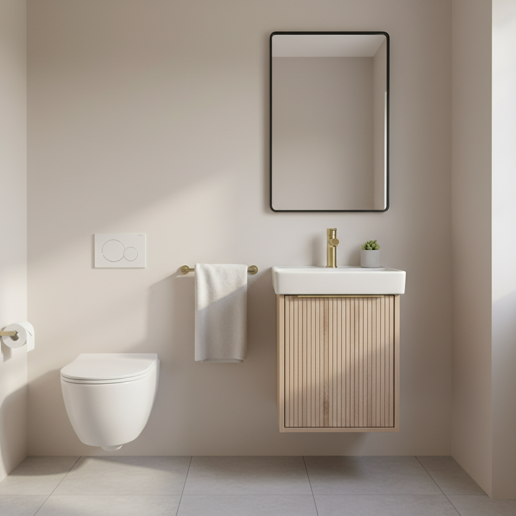 Josef Martin Lyon Cloakroom Wall Hung Vanity Unit & Inset Basin - Acou ...