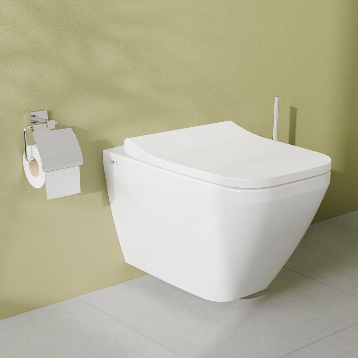 Vitra Integra Square Rimless Wall Hung Toilet with Soft Close Seat ...