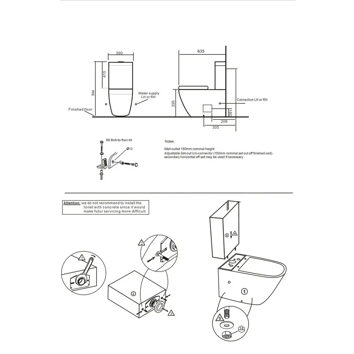 Bergo 500mm Vanity Unit, Tap & Toilet En-suite Deal – Bathshack