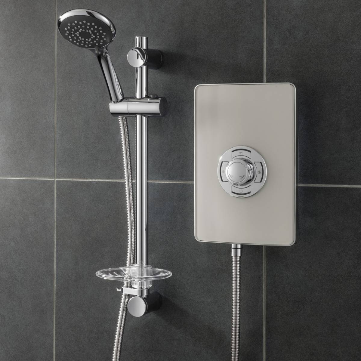 Triton Aspirante 9.5kw Electric Shower - Brushed Steel – Bathshack