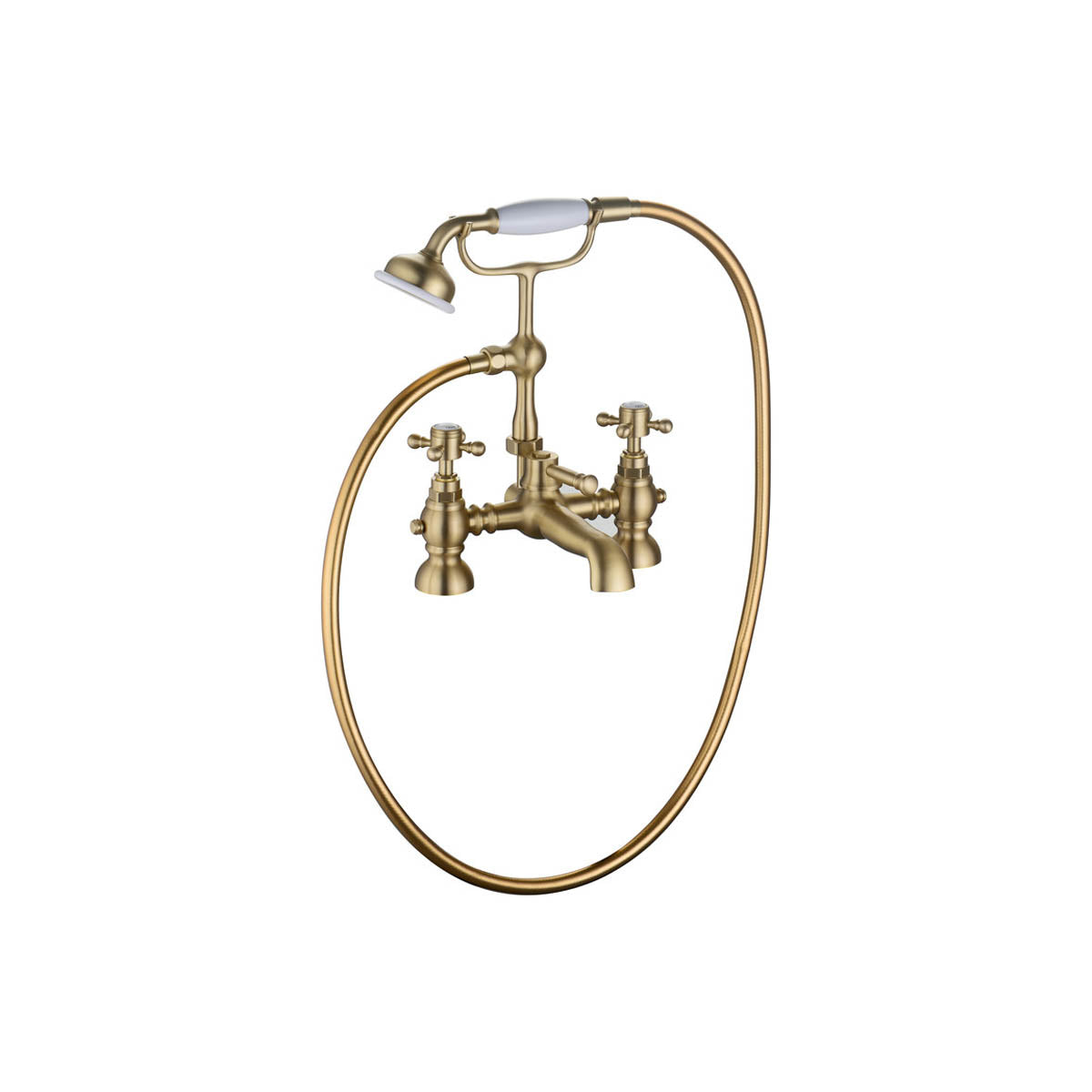Ari Design Classique Bath/Shower Mixer & Shower Kit - Brushed Brass ...