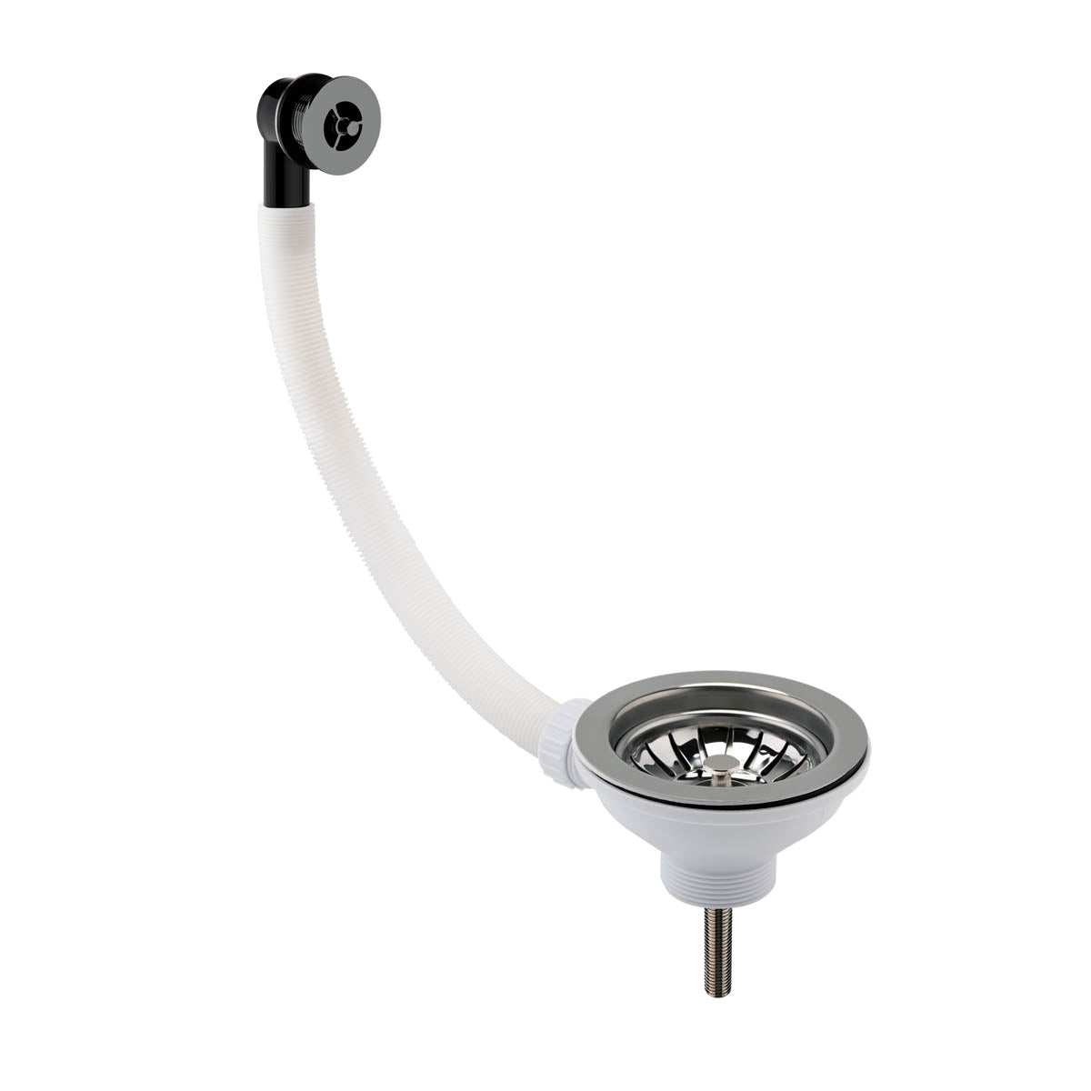 Nuie 90mm Basket Strainer with Round Overflow - Brushed Nickel – Bathshack