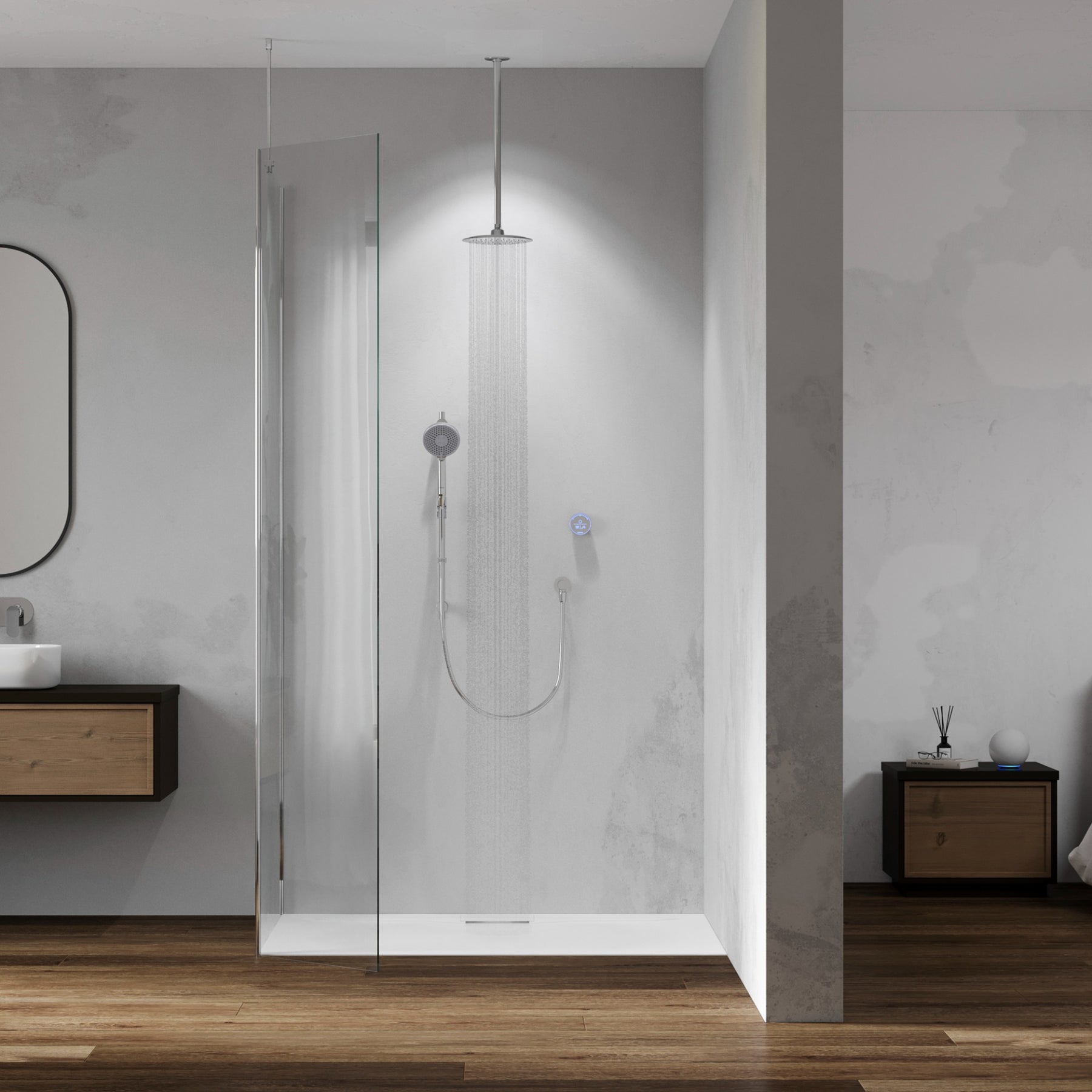 Aqualisa Smart Glo Digital Shower - Dual Outlet with Riser Ail and Fix ...
