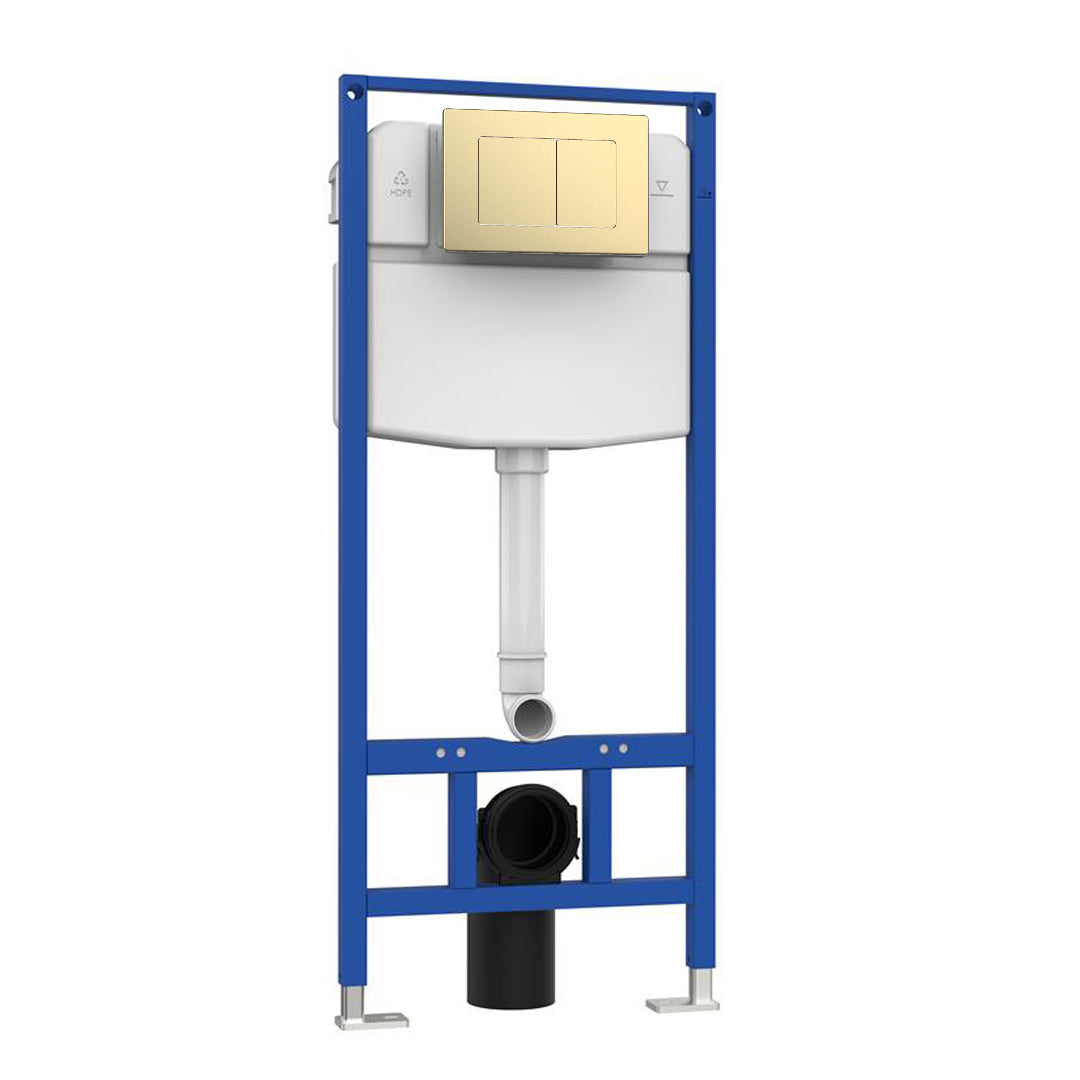 Objekt Ceramica 1.13m Slim Line Wall Hung WC Frame with Brushed Brass ...