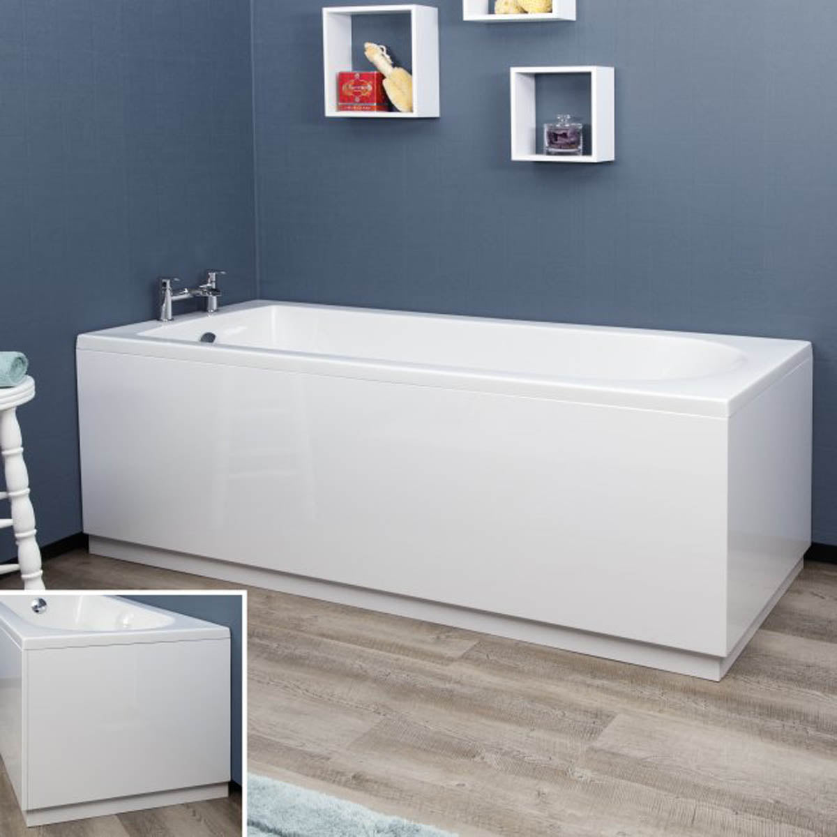 Halite 1700mm Front Bath Panel White Gloss – Bathshack
