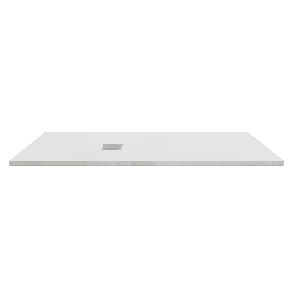 Nuie Pearlstone 1700 x 800mm Slate Rectangular Shower Tray - White ...