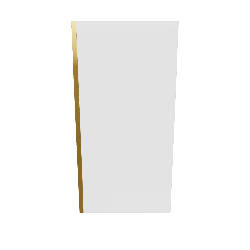 Kiimat Aqua 1100mm Wetroom Panel - Brushed Brass – Bathshack