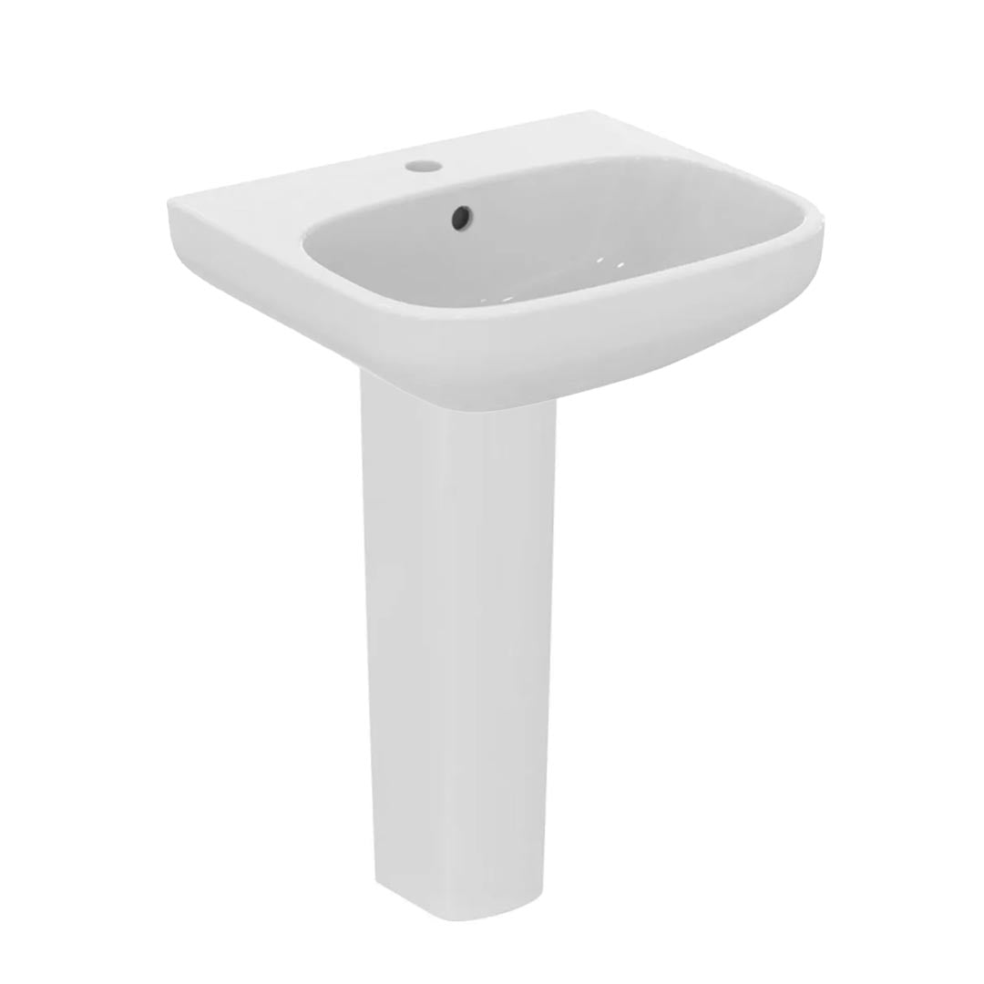 Ideal Standard i.life A 500mm 1 Taphole Basin & Full Pedestal – Bathshack