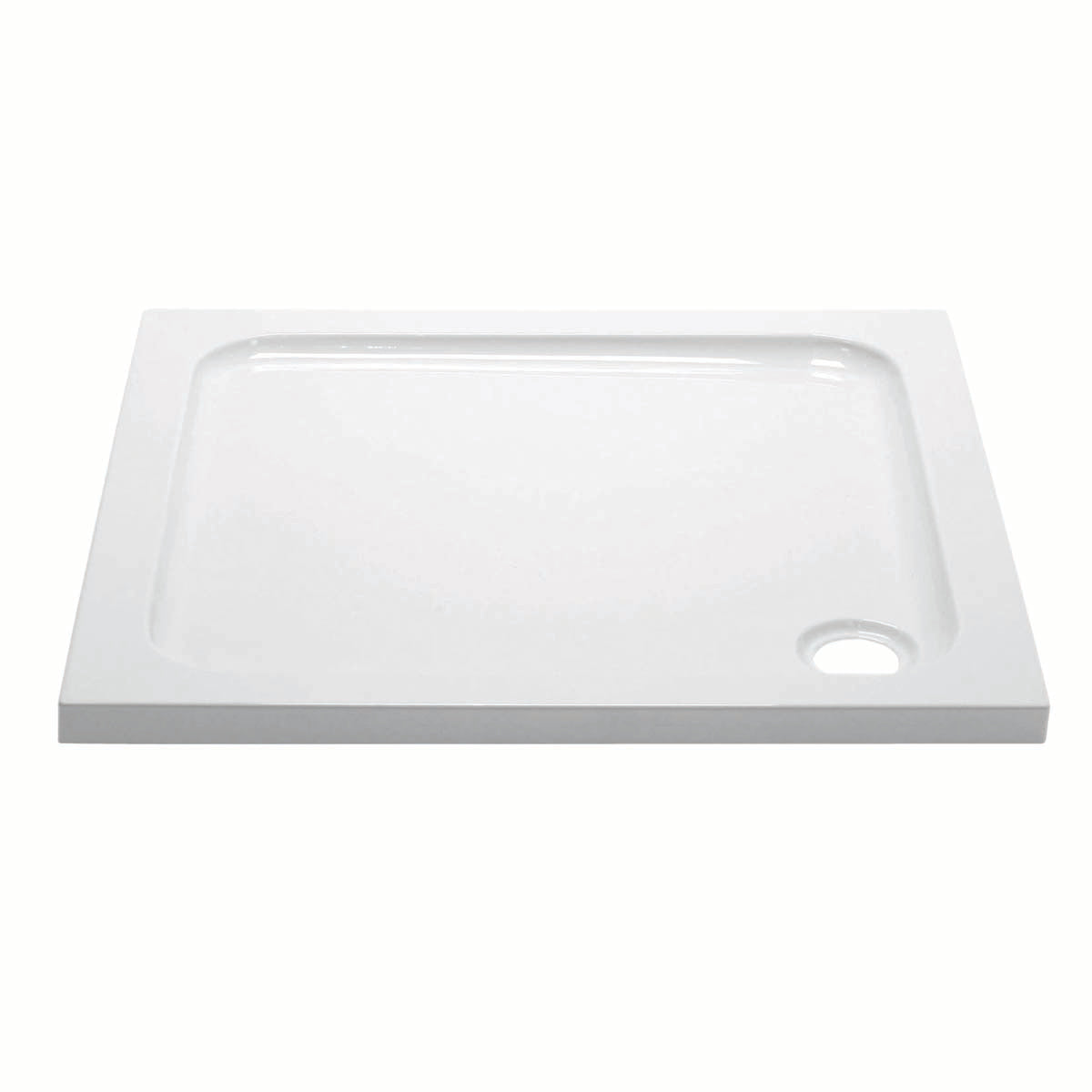 Elements 760 x 760mm Square Slim Line Shower Tray with Corner Waste ...