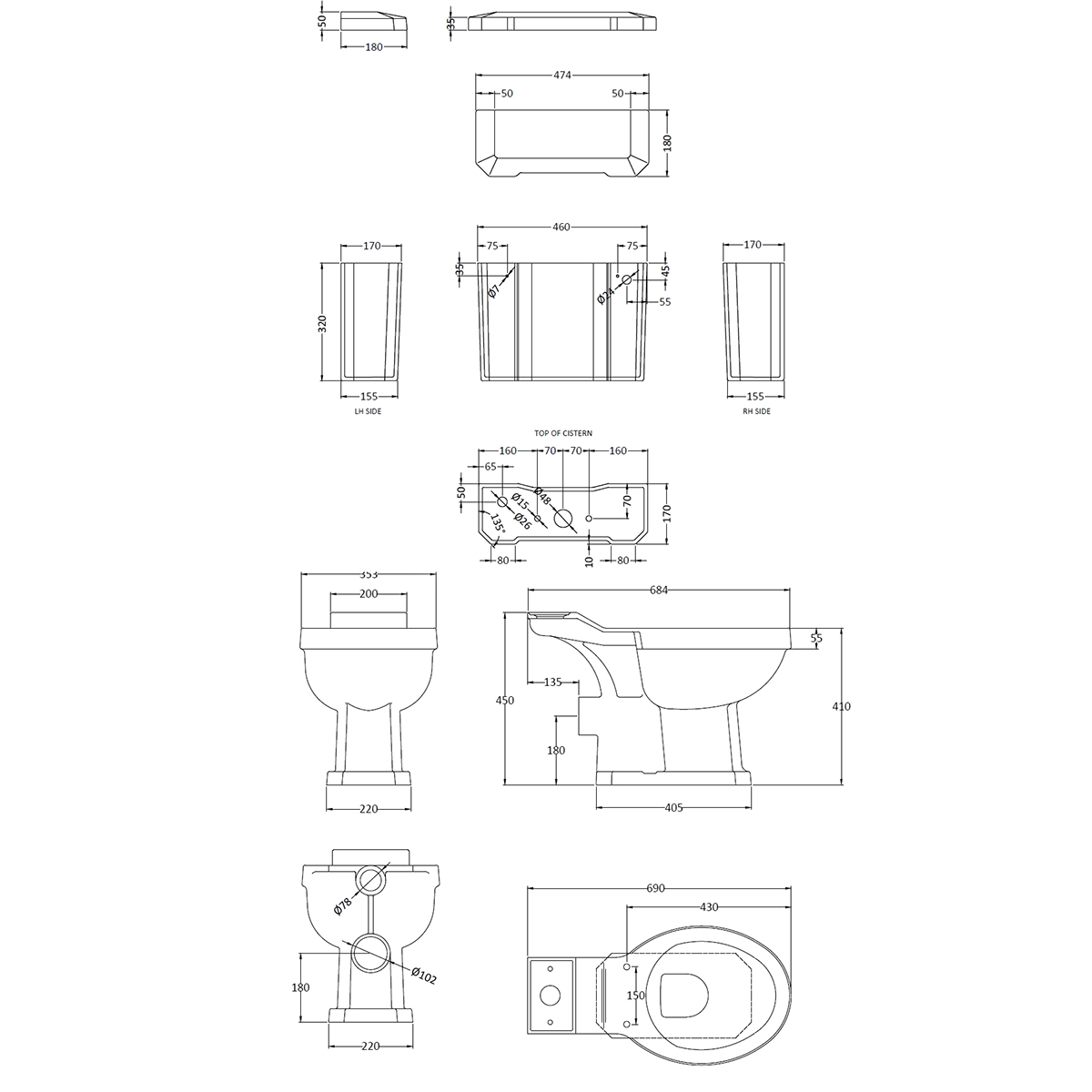 Richmond Close Coupled Toilet (10826)
