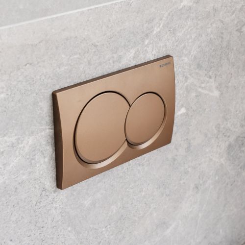 Geberit Alpha01 Round Flush Plate - Red Gold - Bathshack