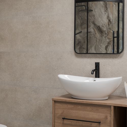 Asphalt Mud 40 x 120cm Rectified Tile - 1.44sqm perbox (13478) Grey ...