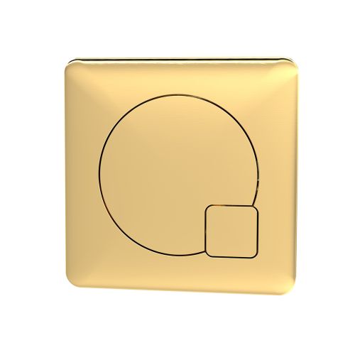 Nuie Square Dual Flush Push Button - Brushed Brass Brushed Brass ... Nuie Square Dual Flush Push Button - Brushed Brass Brushed Brass ...