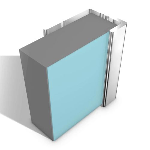 CLASSIC Type C End Cap Aluminium Extrusion - Bright Polished - 2450mm ...