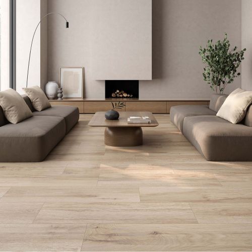 Kenia Roble 20 x 120cm Rectified Wood Effect Porcelain Floor Tile - 1.2 ...