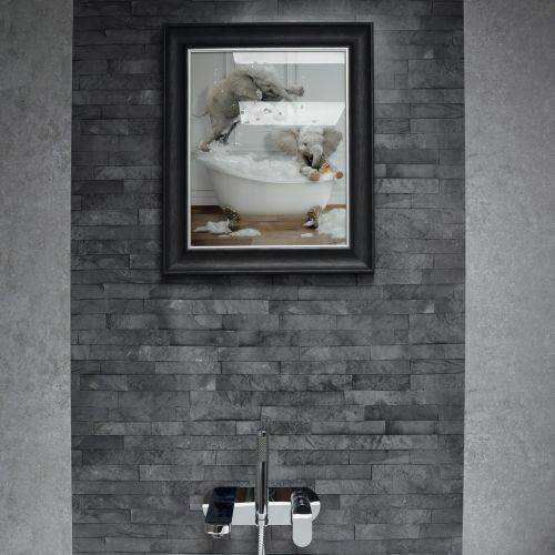Lusso Panel Slate Brick Matt 1m Single Panel (10856) Grey - Bathshack