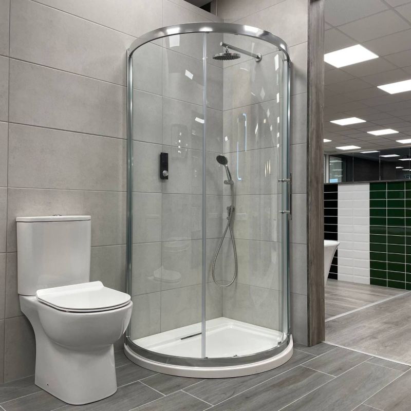 Volente 1000 X 850 650mm Spacesaver Offset Quadrant Shower Enclosure