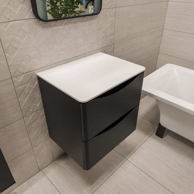 Josef Martin Happi 600mm Wall Mounted 2 Drawer Vanity Unit with Solaris ...