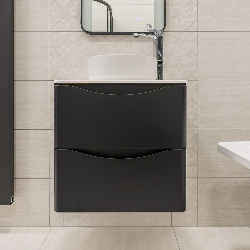 Josef Martin Happi 600mm Wall Mounted 2 Drawer Vanity Unit with Solaris ...