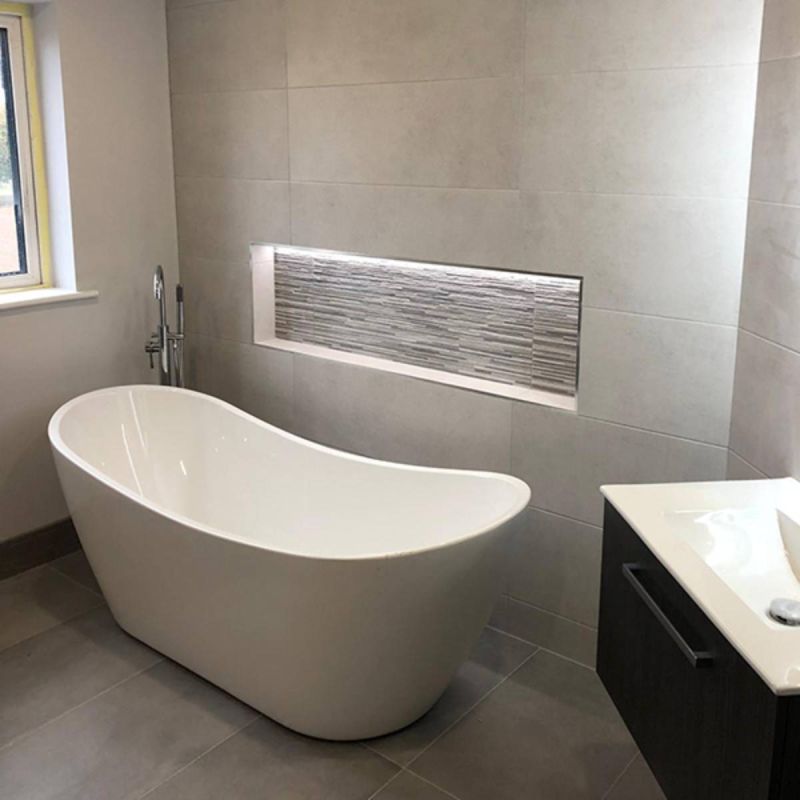Viktor Benson Taha 1800 x 800 Freestanding Double Ended Bath (16143 ...