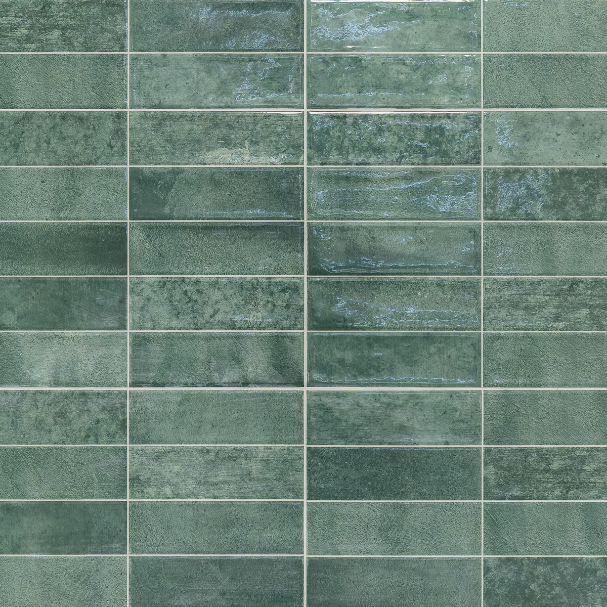 Pool Green Brick Effect 31.6 x 60cm Wall Tile - 1.52sqm perbox Green ...
